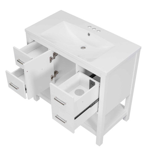 Winston Porter Kristmann 36 Free Standing Single Bathroom Vanity With